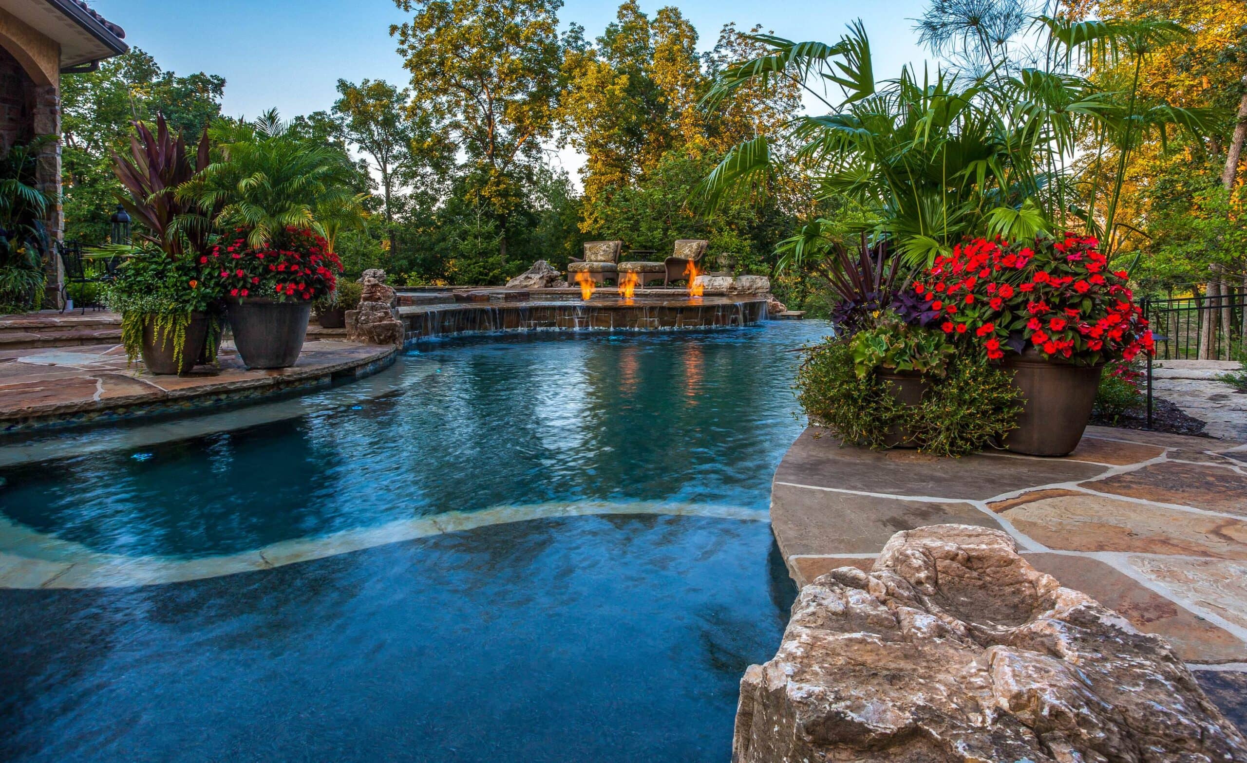 Tropical Oasis – Loch Lloyd Pool Builders - LORAX Design Group